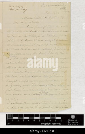This is a historical letter exchange between Alvan Chapman and George ...