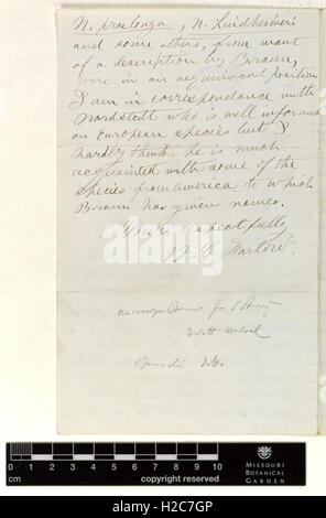 A letter exchange between William Farlow and George Engelmann, dated ...