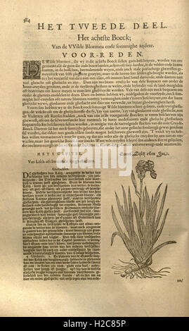 A Dutch herbal book by Rembert Dodonaeus, detailing plants and herbs ...