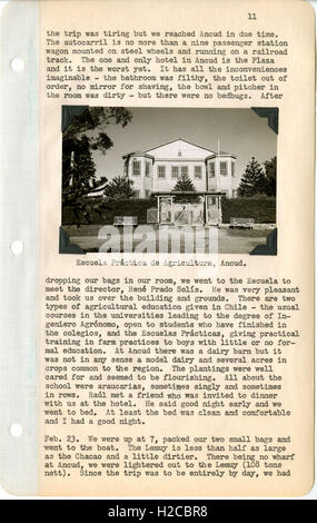 This field notebook from 1945 contains notes and observations made ...