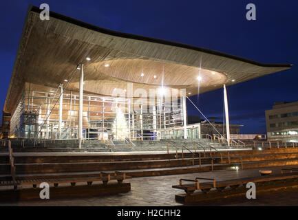 The Senedd (Parliament or Senate) in Cardiff Bay, the home of the ...