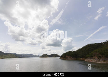 Landscape of river and forest at srinakarin dam thailand Stock Photo ...