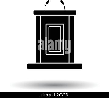Witness stand icon. White background with shadow design. Vector ...