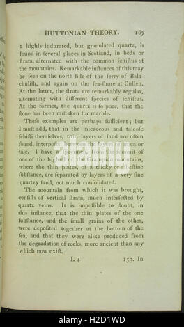 Illustrations explaining the Huttonian theory of the Earth, focusing on ...