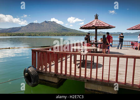 Indonesia, Bali, Kedisan, Floating Hotel on Gunung Batur inner crater ...