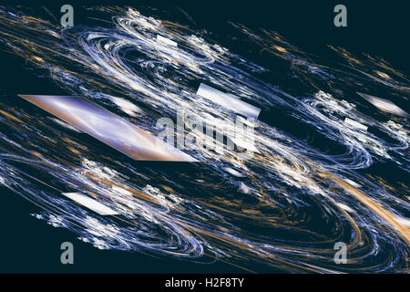 Fractal image colorful lines, creating the effect of rotation with ...