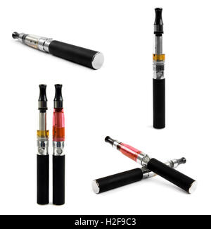 electronic cigarettes collection isolated on white Stock Photo - Alamy