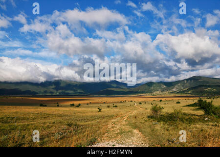 Beautiful green landscape in Lika region on Svica lake, Croatia Stock ...