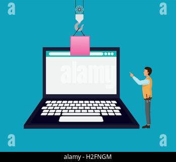 person with workforce related icons image Stock Vector Image & Art - Alamy