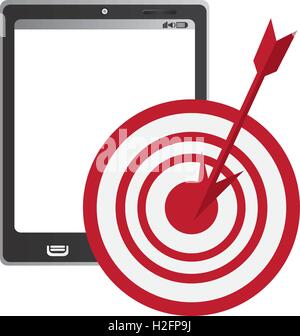 modern cellphone and bullseye icon Stock Vector Image & Art - Alamy
