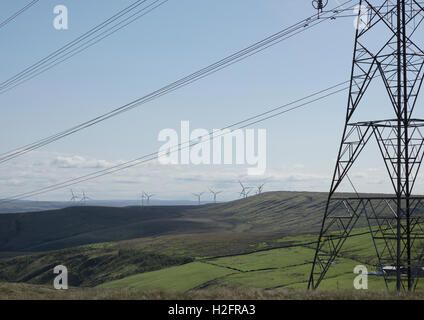 High voltage overhead cables transmission lines operating at 275kV ...
