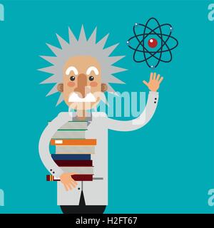 albert einstein with science related icons image Stock Vector Image ...