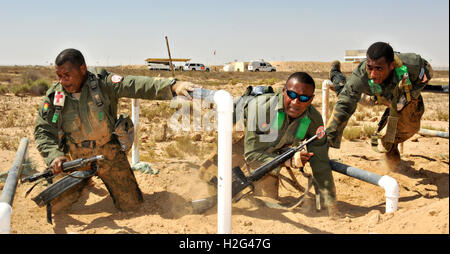 Fijian soldiers from the 2nd Fiji Infantry Regiment, assigned to the U ...