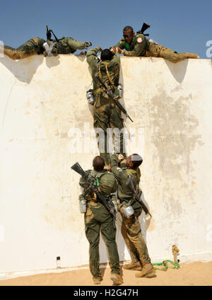 Fijian soldiers from the 2nd Fiji Infantry Regiment, assigned to the U ...