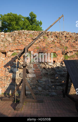 Perriere medieval hurling machine in Torun Castle, Poland, Europe Stock ...