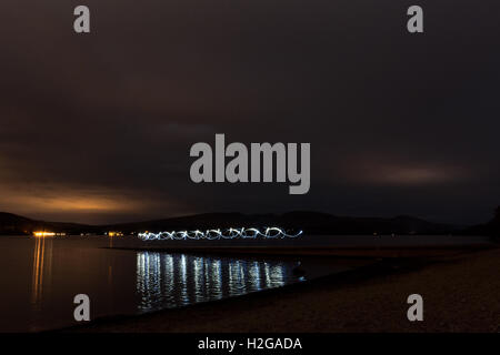 Light painting on the slipway in Balloch park Stock Photo - Alamy