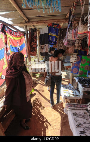Swazi craft market selling craft, souvenirs and gifts, Swaziland Stock ...