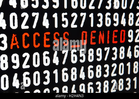 Access denied message on a computer screen Stock Photo - Alamy