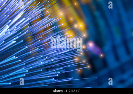 Macro closeup fiber optic cable wire Stock Photo - Alamy
