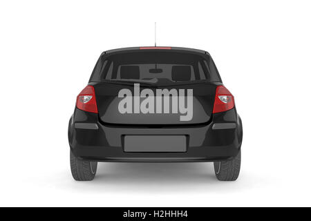 Blank black car design mockup, isolated, side view, clipping path, 3d ...