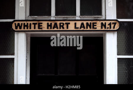 Street Sign of White Hart Lane N17 Stock Photo - Alamy
