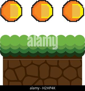 Ground pixel pattern background 8 bit Stock Vector Image & Art - Alamy