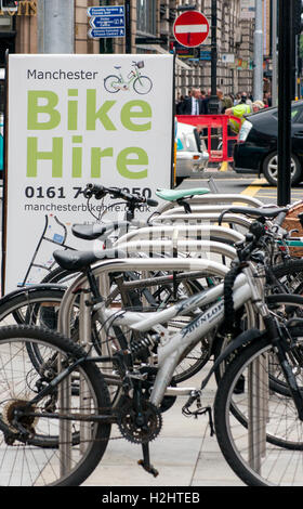 Manchester Cycle Hire Stock Photo - Alamy
