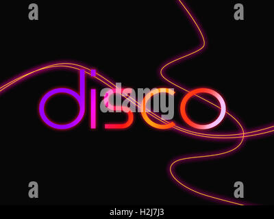 Groovy Disco Means Dancing Party And Music Stock Photo - Alamy