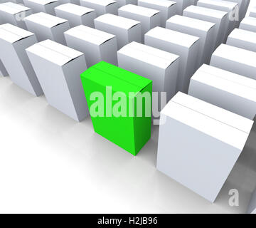 Blank Box Copyspace Means Stand Out Leader Or Individual Stock Photo ...