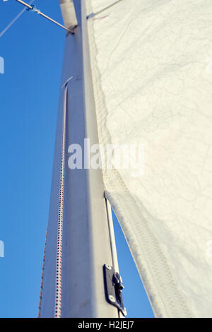 Mast track sail and its functions, front luff Stock Photo - Alamy
