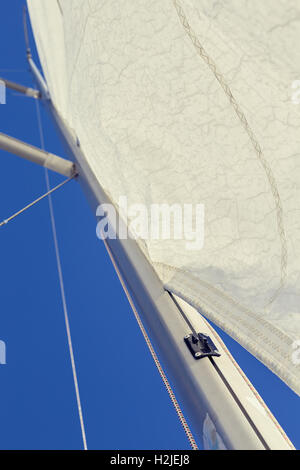 Mast track sail and its functions, front luff Stock Photo - Alamy