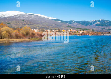 Pinilla reservoir and overview of the village. Pinilla del Valle ...