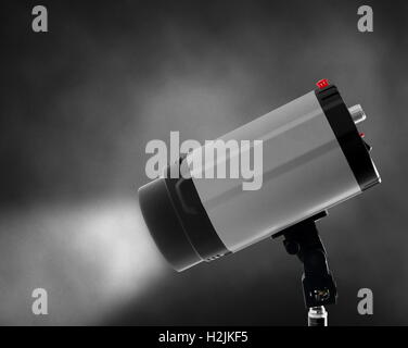 Studio light flash lamp closeup on white background isolated Stock ...