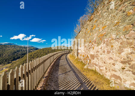 Panoramic view of of mountains with a dirt road in the Gata Cape ...