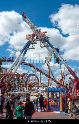Sideshow Alley rides at the Royal Melbourne Show Stock Photo - Alamy