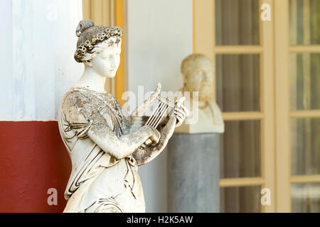 Column of Muses in Achillion palace, Corfu, Greece Stock Photo - Alamy