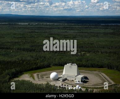 An aerial view of the radar station, one of 30 stations under U.S Stock ...