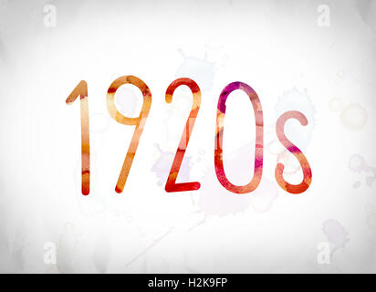 The word "1920s" written in white tiles against a dark vintage grunge ...