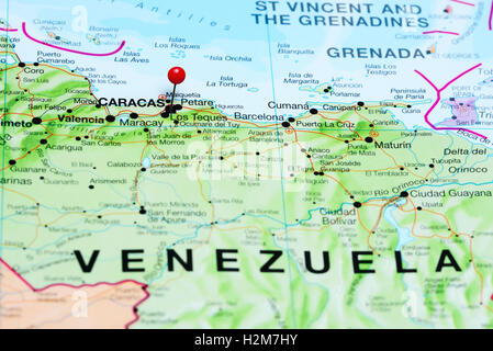 A map of Caracas Stock Photo - Alamy