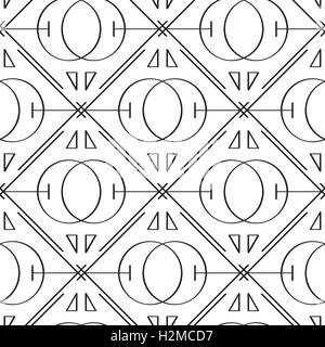 Sacred geometry seamless pattern on dark grey background Stock Vector ...