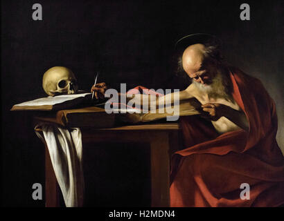 Saint Jerome Writing 1605 by Caravaggio Stock Photo - Alamy