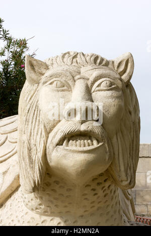 Sculpture La Tarasque by Pascal Demaumont 2005, Turtle with face of ...