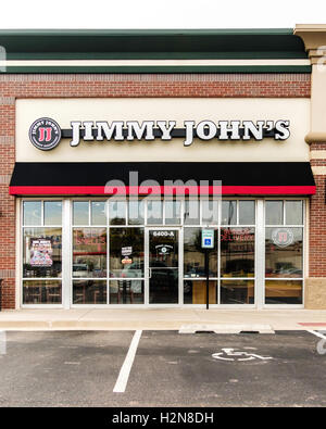 The storefront of Jimmy John's, a fast food eatery in Oklahoma City ...