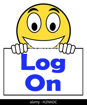 Sign In Sign Showing Log On Online Stock Photo - Alamy