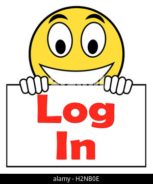 Sign In Sign Showing Log In Online Stock Photo - Alamy
