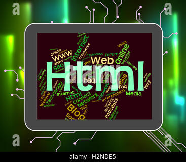 Html Word Showing Hypertext Markup Language And Code Stock Photo ...