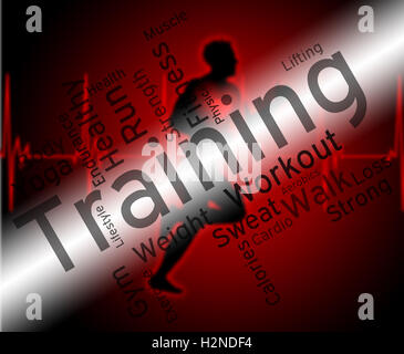 Workout Words Representing Getting Fit And Athletic Stock Photo - Alamy
