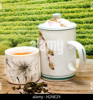 Green Tea Break Meaning Fresh Drinks And Breaks Stock Photo - Alamy