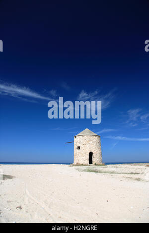 Old windmill ai Gyra beach, Lefkada Greece Stock Photo - Alamy