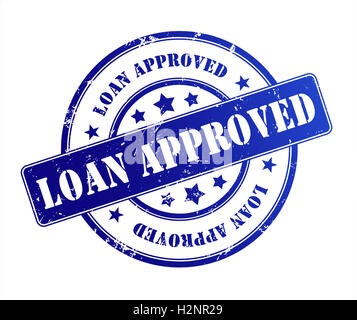 loan approved rubber stamp illustration Stock Photo - Alamy